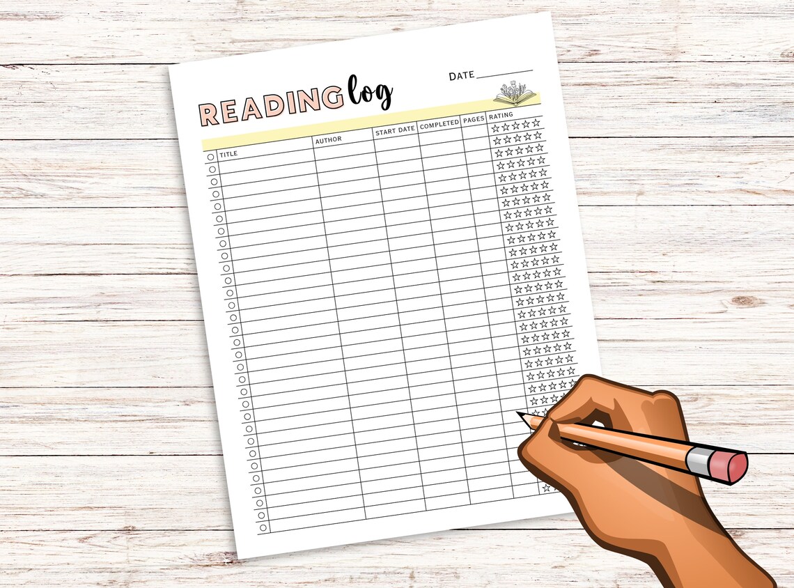Reading Log Printable | Fillable Tracker | Book Log | Bookshelf Tracker ...