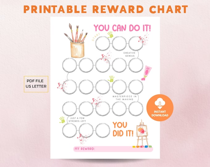 Editable Reward Chart for Kid Sticker Chart Positive Behavior Teen ...