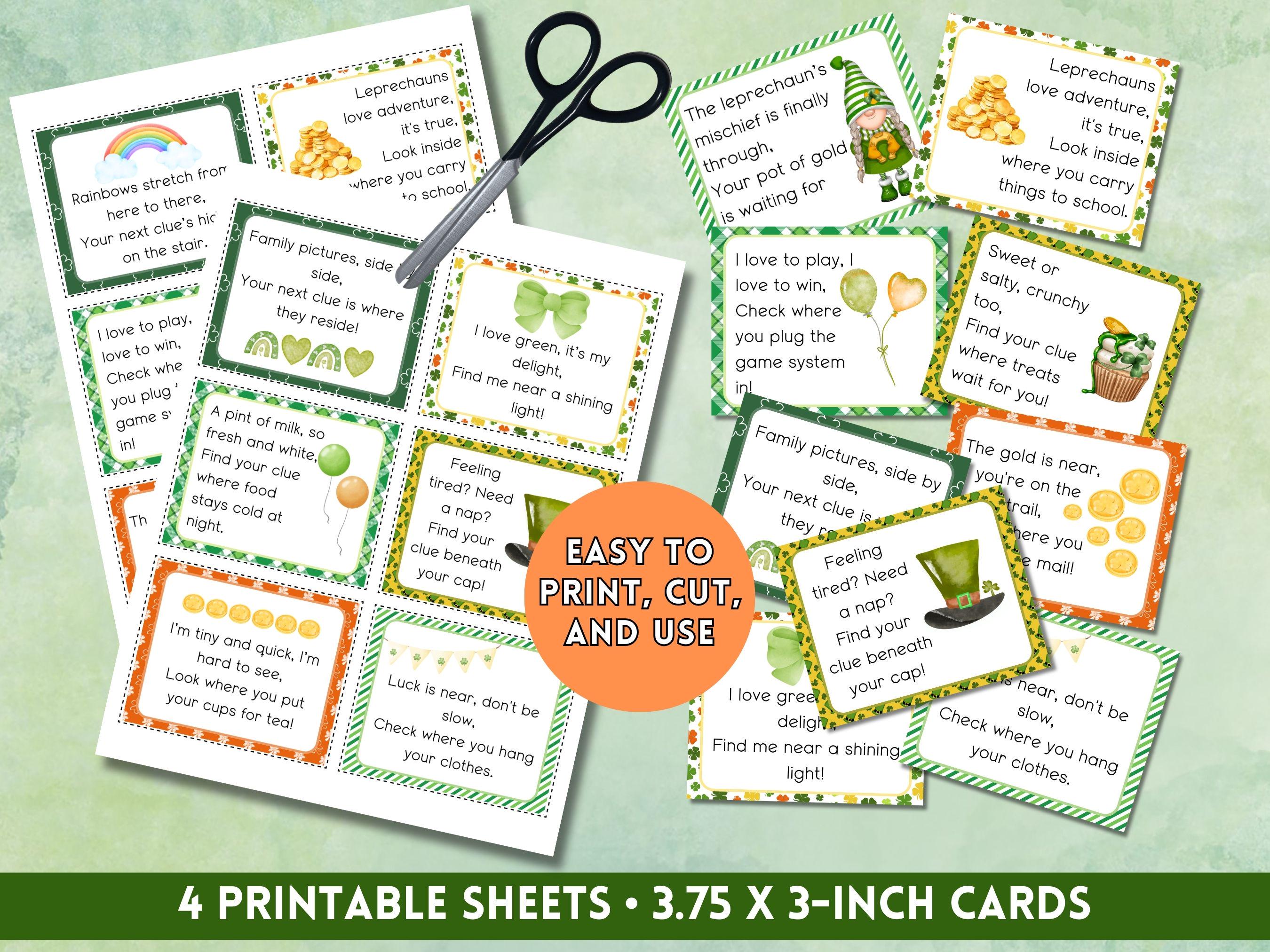 Leprechaun Treasure Hunt, St. Patrick’s Day Scavenger Hunt, Leprechaun ...