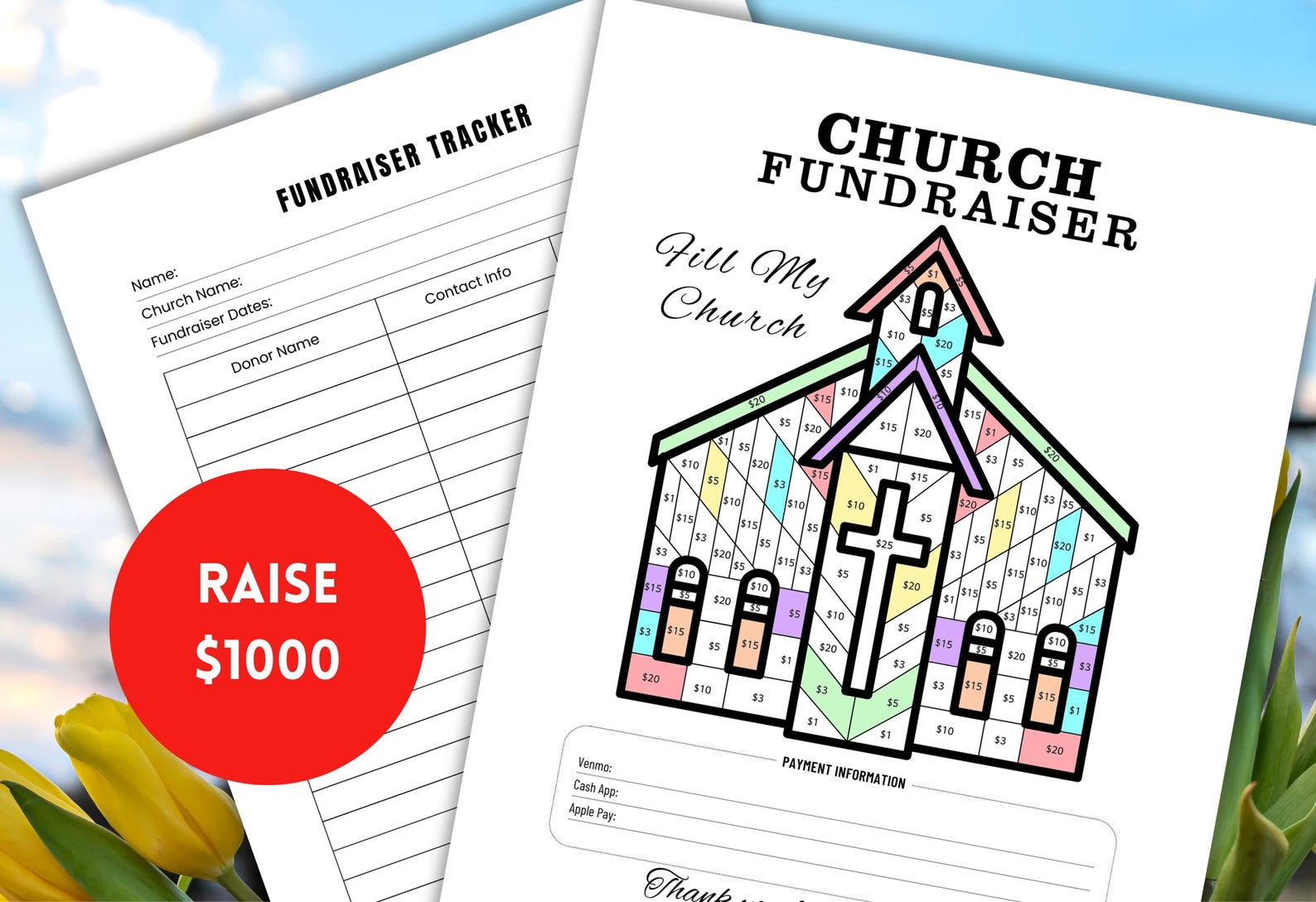Editable Church Fundraiser Template, Fill My Church Fundraising Sheet ...