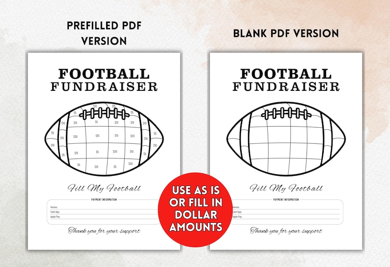 Editable Football Fundraiser Template, Fill My Football Fundraiser ...