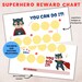 Kids Reward Chart, Star Chart, Superhero Printable, Behavior Chart for ...