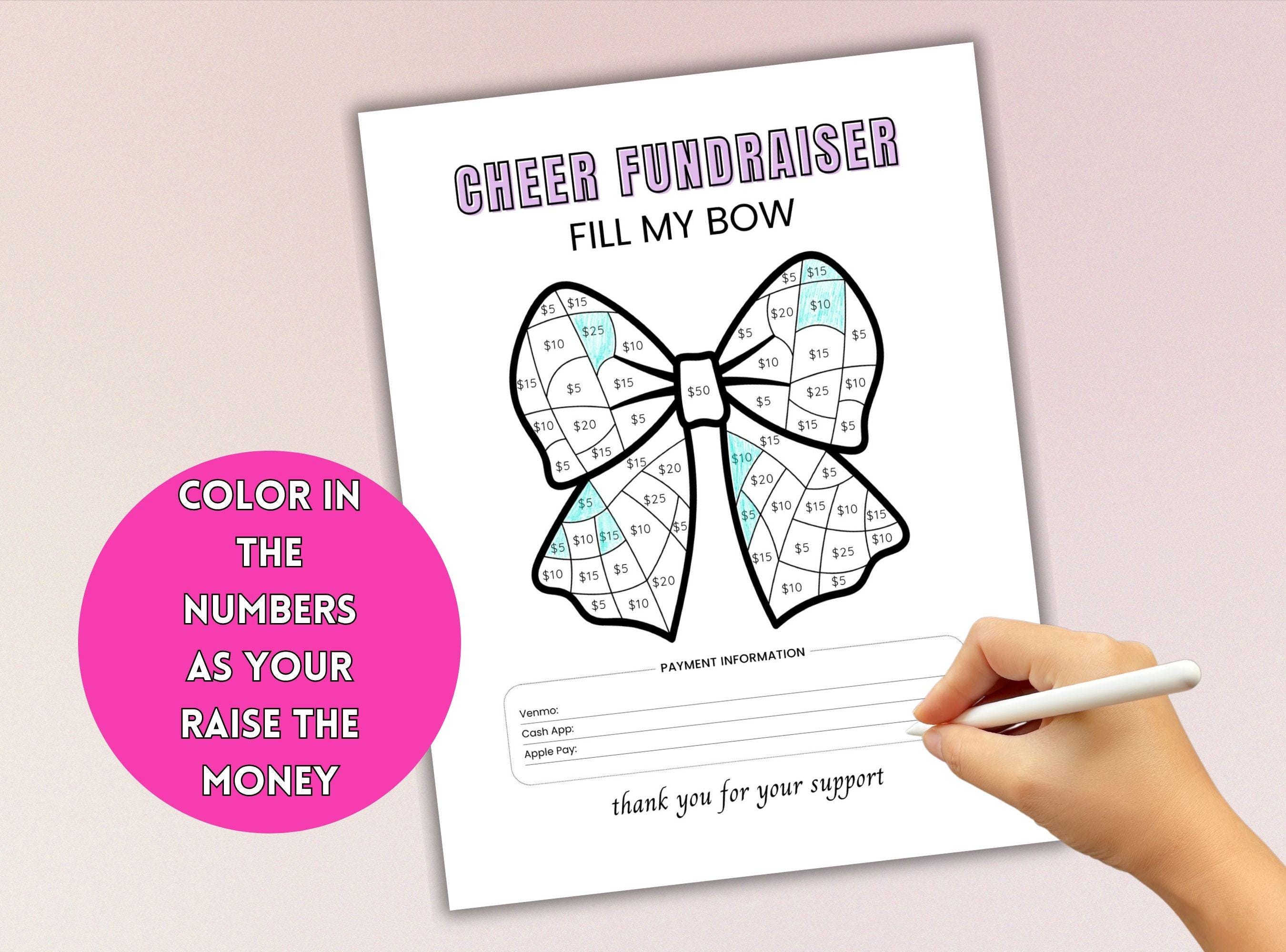 Fill My Bow Cheer Fundraiser Printable, Cheer Fundraiser Template ...