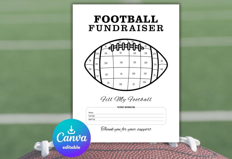 Editable Football Fundraiser Template, Fill My Football Fundraiser ...