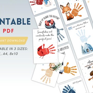 Winter Handprint Craft for Kids, Winter Handprint Art Bundle, Winter ...
