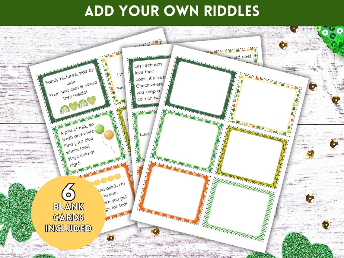 Leprechaun Treasure Hunt, St. Patrick’s Day Scavenger Hunt, Leprechaun ...