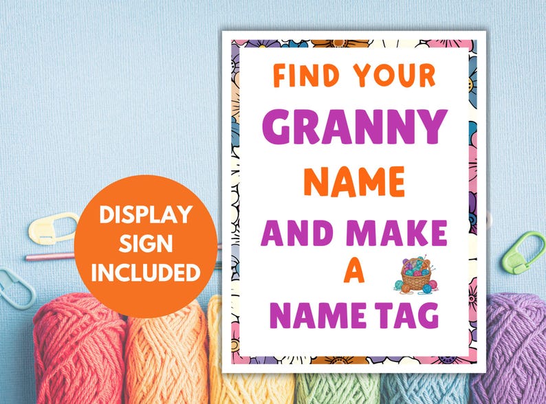 What’s Your Granny Name, Printable What’s Your Name Game, Granny Name ...