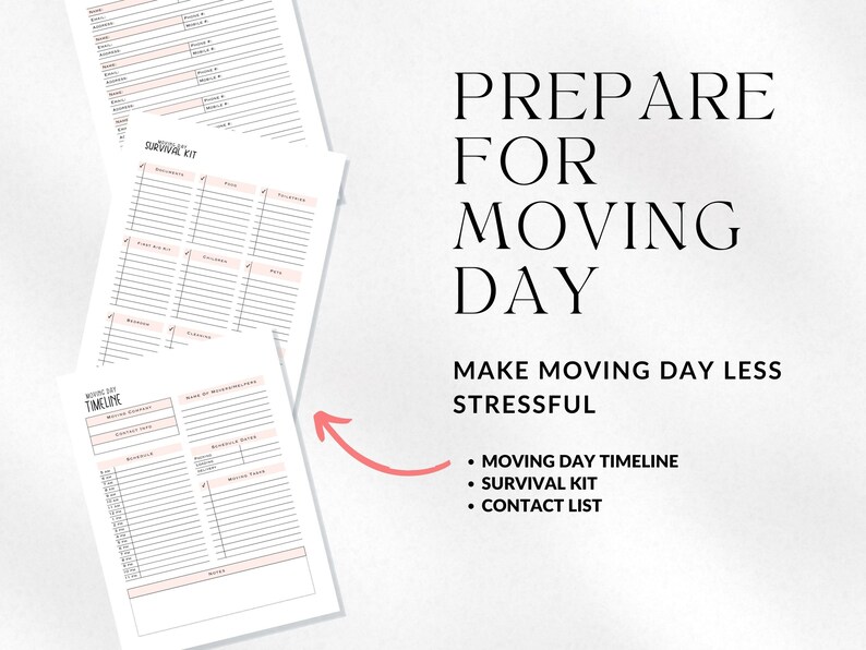 Moving Planner Printable, Moving Checklist, Moving Binder, Moving ...