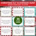 Christmas Elf Scavenger Hunt, Printable Elf Game, Holiday Scavenger ...