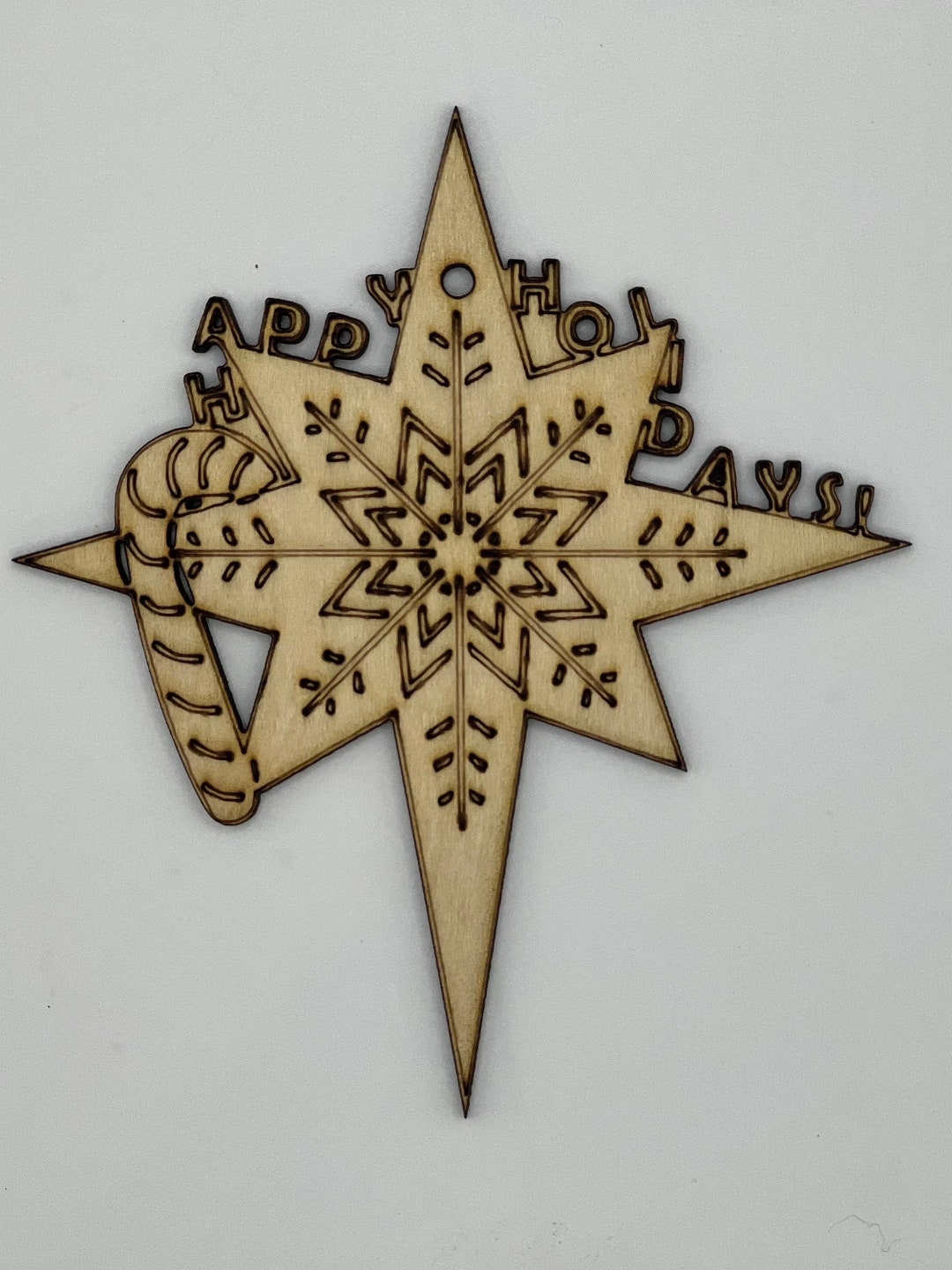 Snowflake Star Holiday Ornament Craft for Kids - Etsy