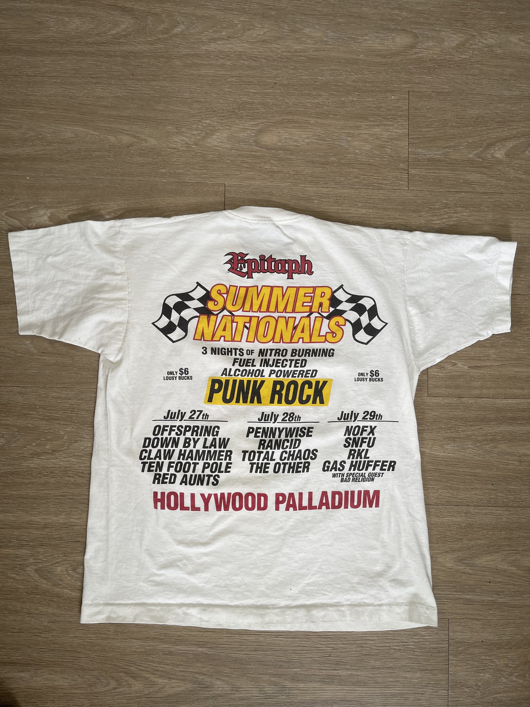 Vintage 1994 Epitaph Summer Nationals Hollywood Palladium Tour Single ...