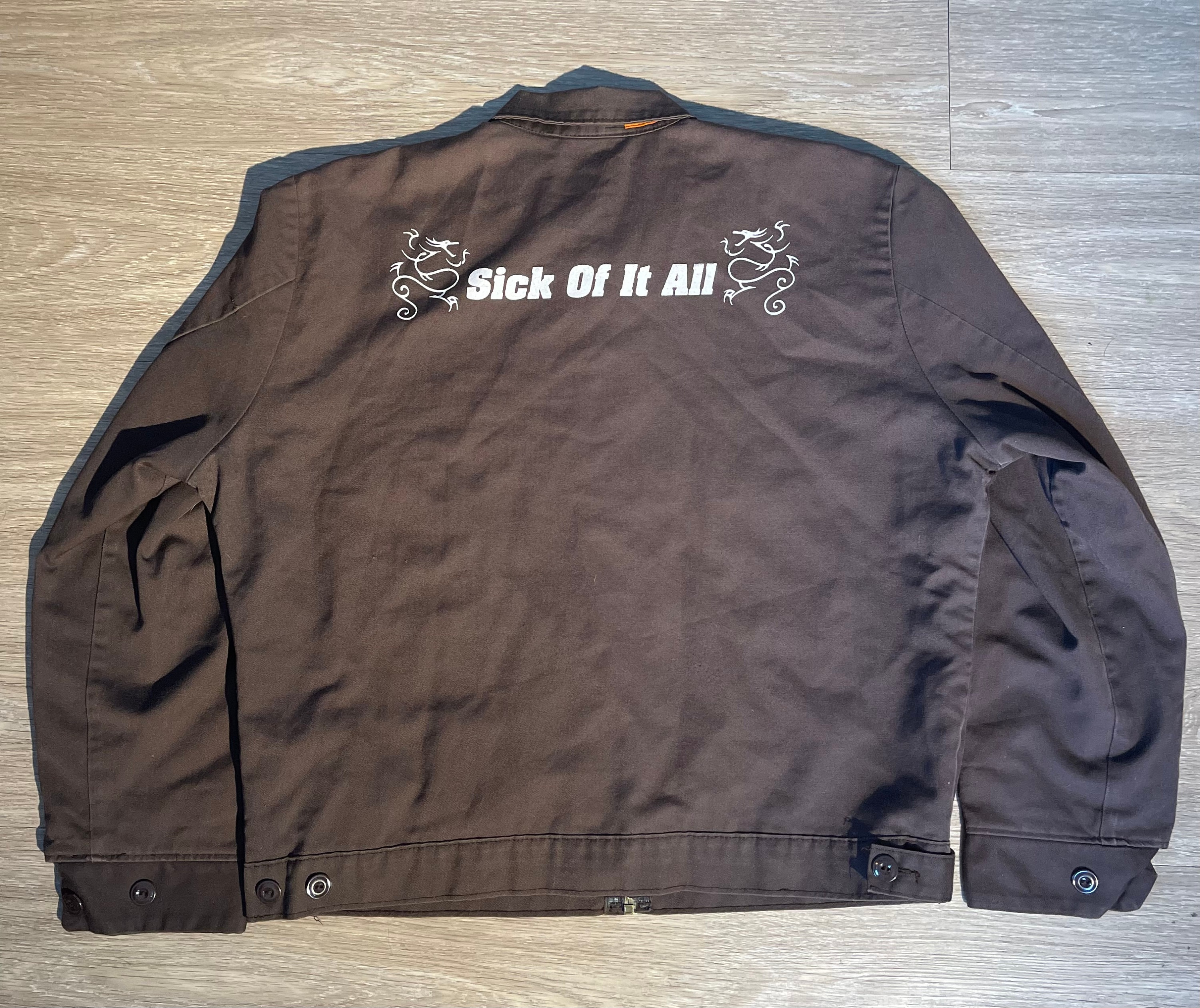 Vintage 1990s Punk Sick of It All New York Punk Metal Band Work Brown ...
