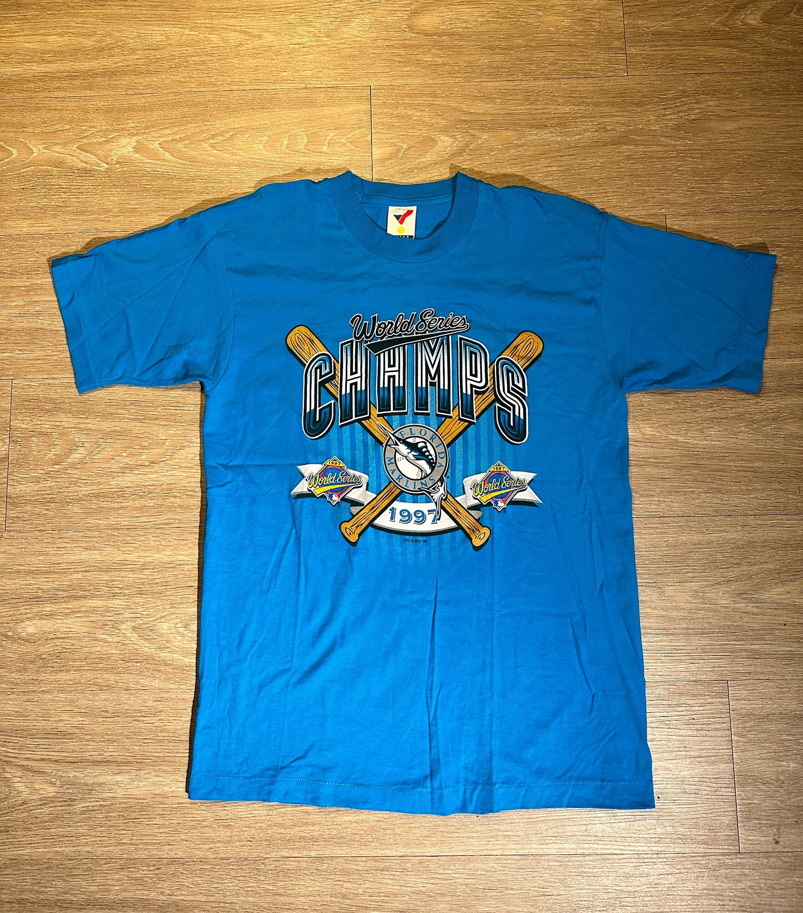 Vintage 1997 Single Stitch MLB Florida Miami Marlins World Series ...
