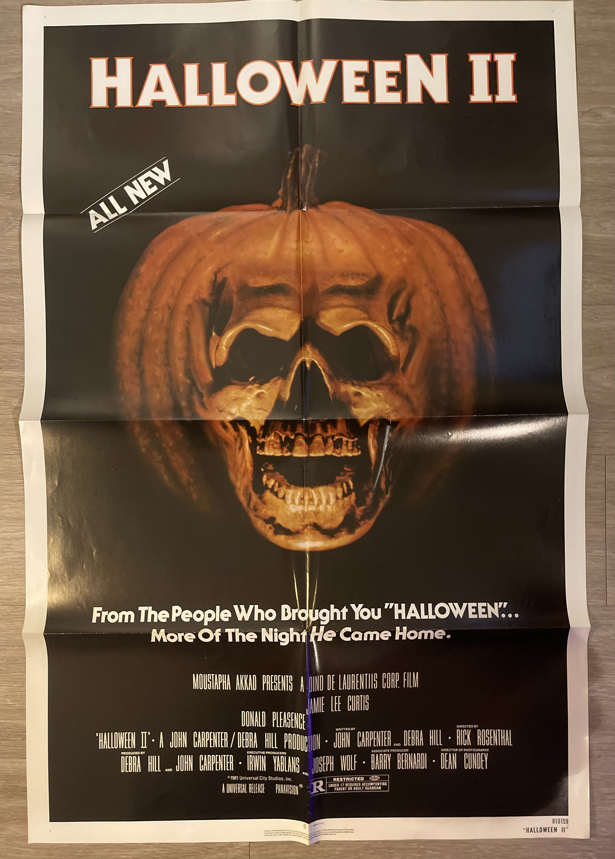 Halloween 1981 Plakat HALLOWEEN II Original 1981 Trade AD / Poster