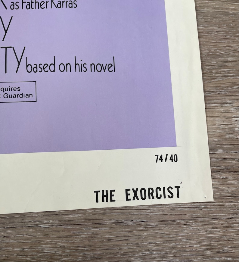 Vintage the Exorcist 1974 Original Movie Poster (27x41) - Etsy