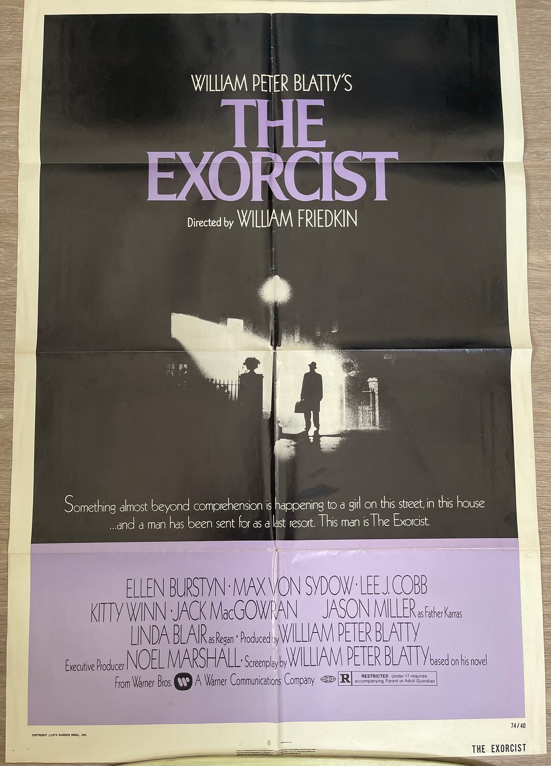 Vintage the Exorcist 1974 Original Movie Poster (27x41) - Etsy