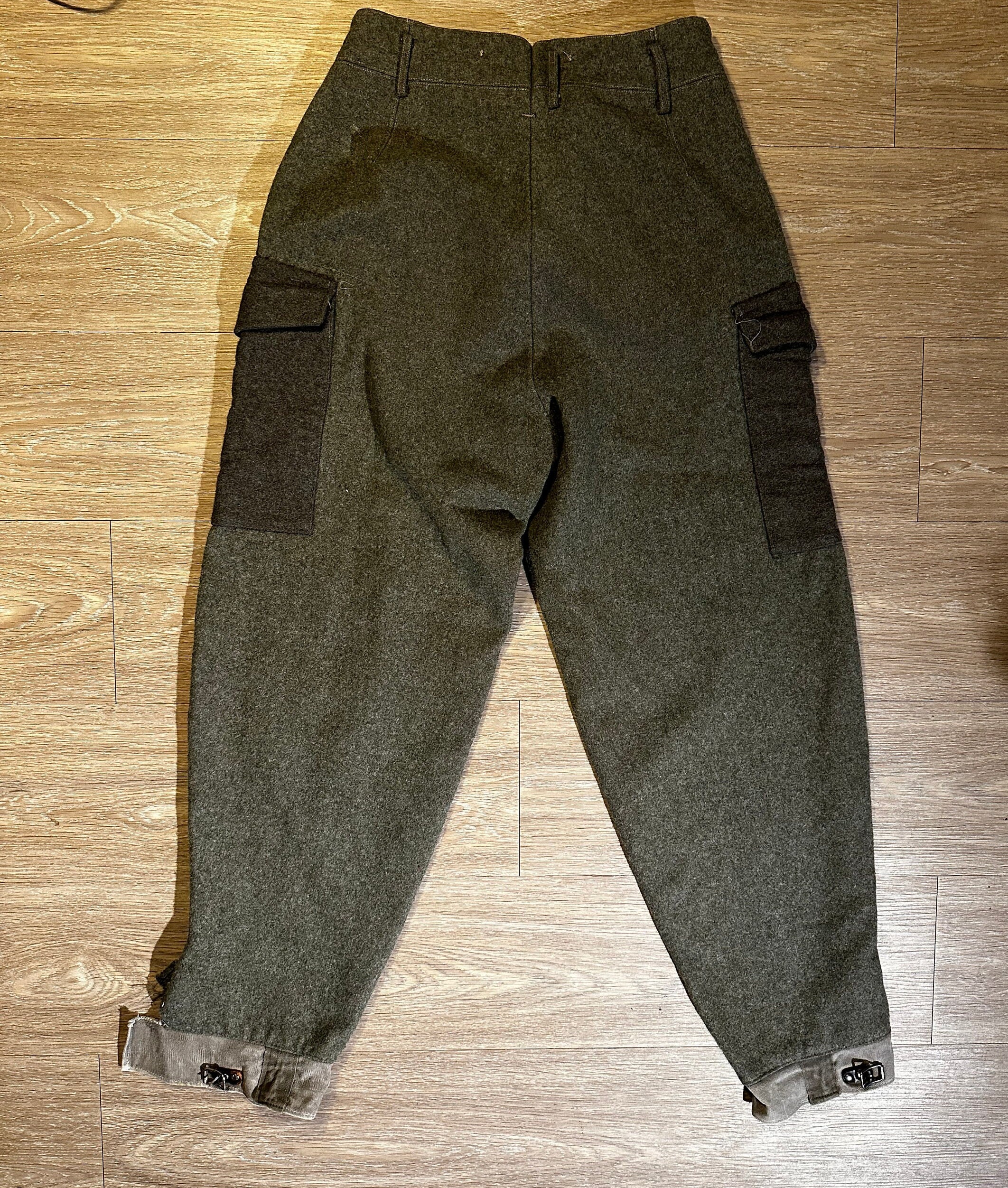 Vintage 1945 WWII Swedish Army Military Wool Cargo Pocket Pants ...