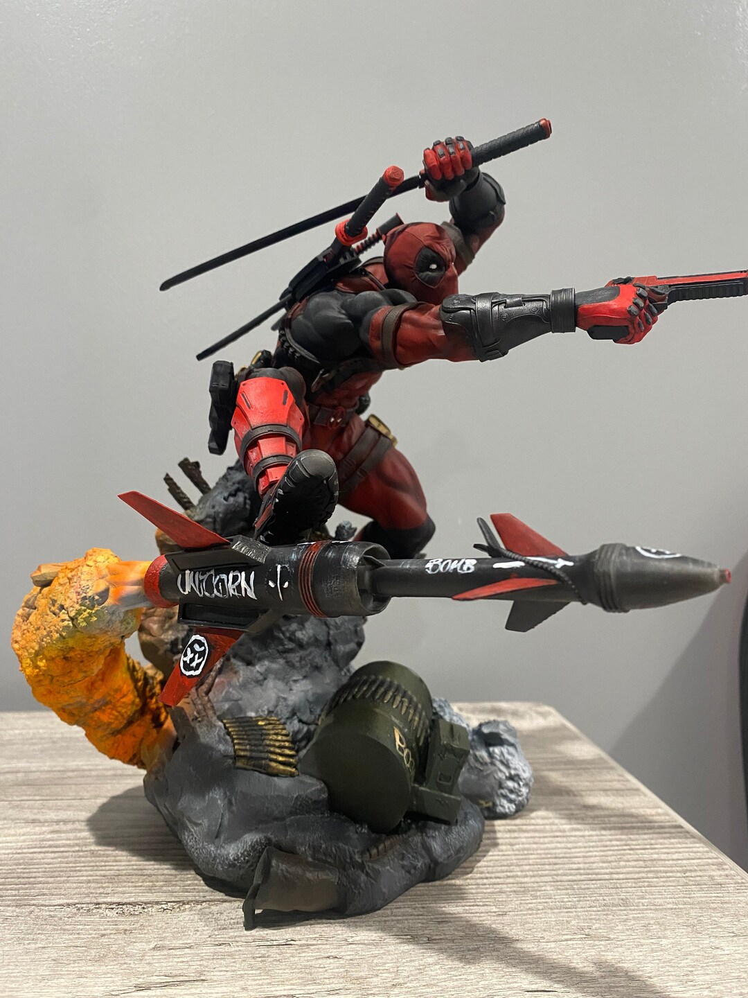 Deadpool Collectible Statue by Zez Studios 12k 3D Resin Printed/painted - Etsy