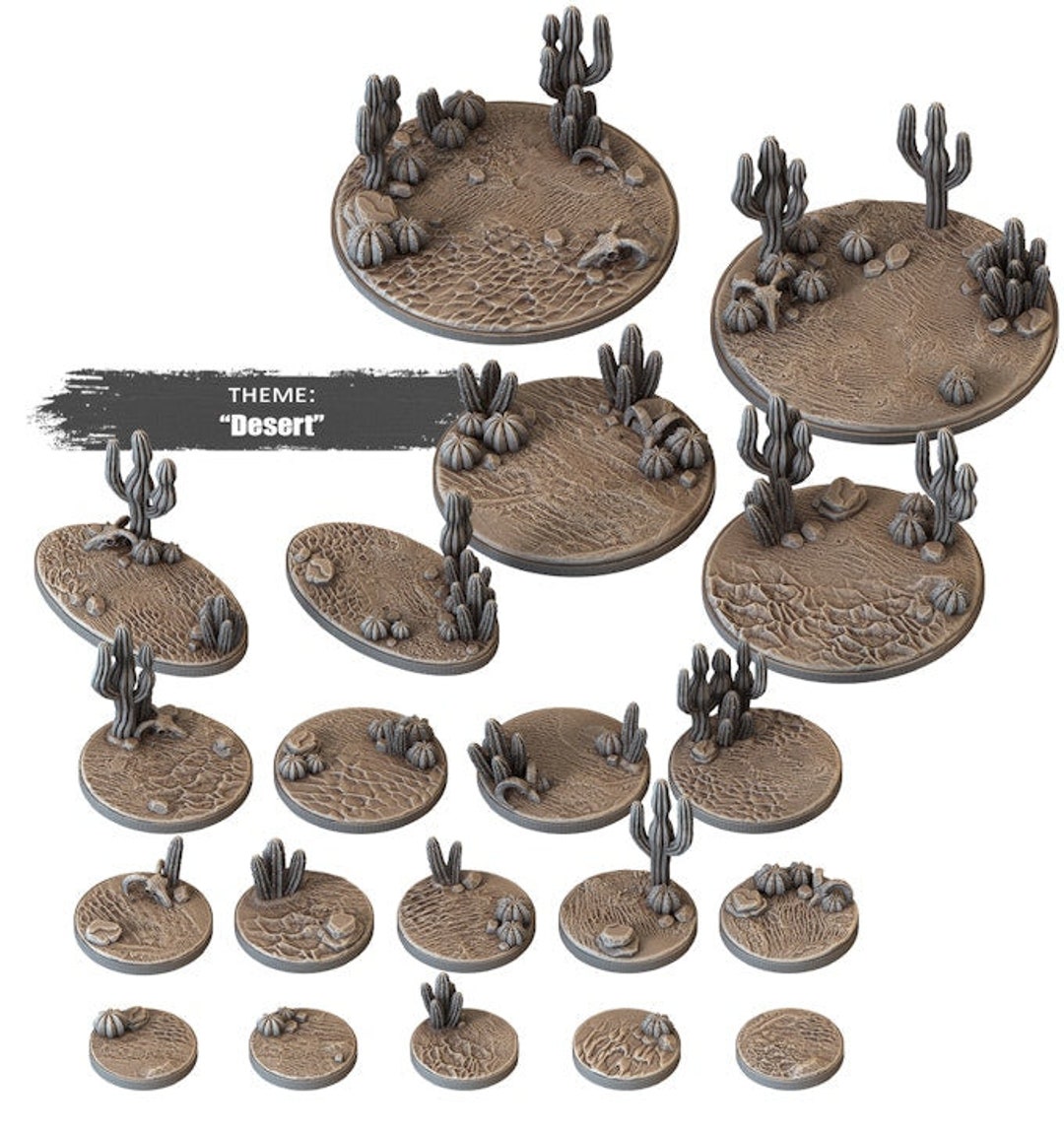 Epic Bases Desert Detailed Miniature Bases for Wargames and Tabletop ...