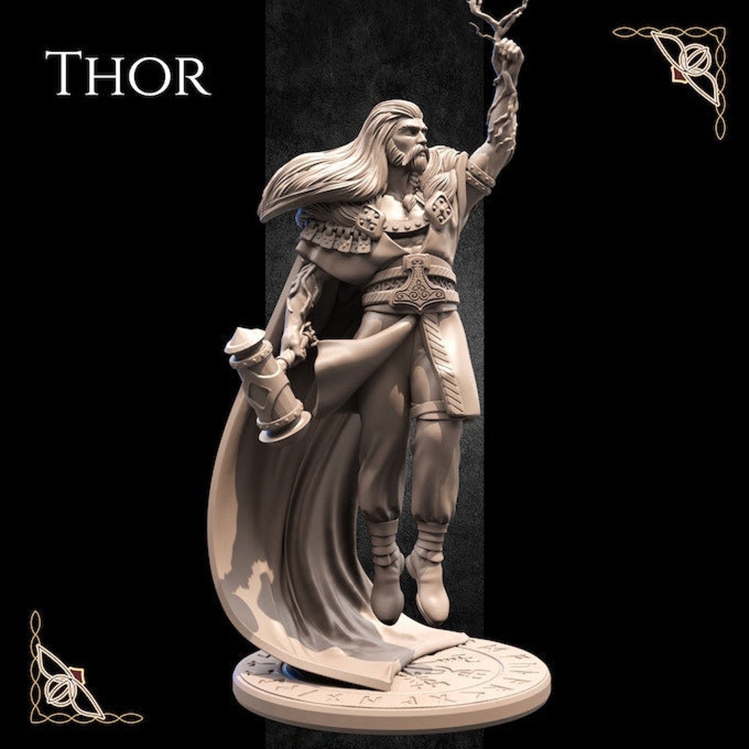 Miniatures Valhalla Thor Resin 3D Printed & Paintable Display ...