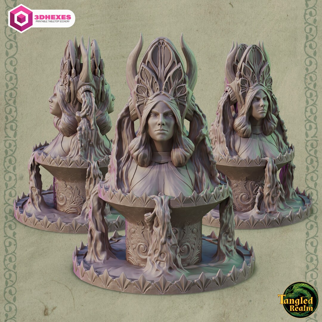 Tangled Realms Tabletop Terrain the Goddess Fountain - Etsy