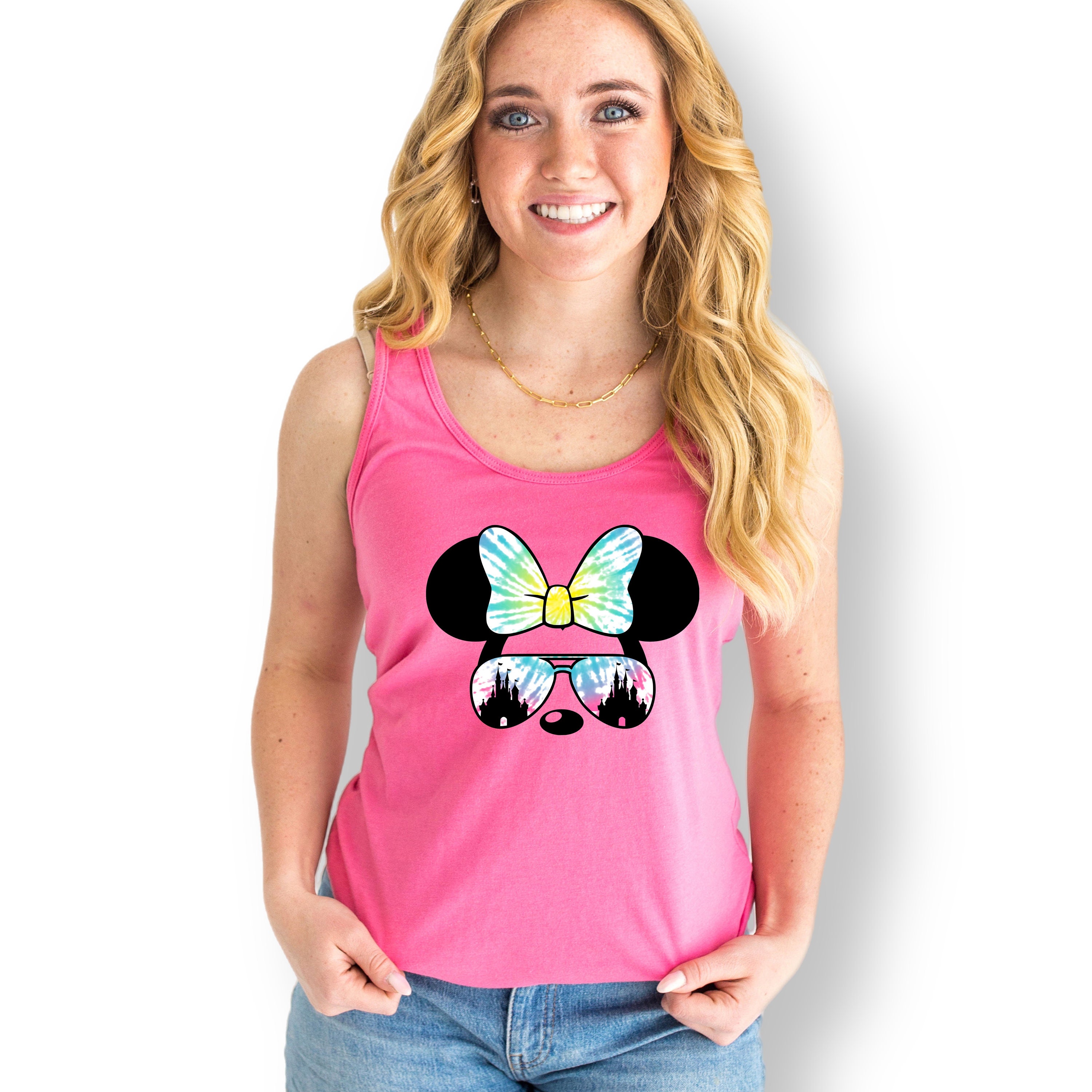 Disney Tie Dye Tank Top, Minnie Mouse Tank Top for Women, Disney World ...