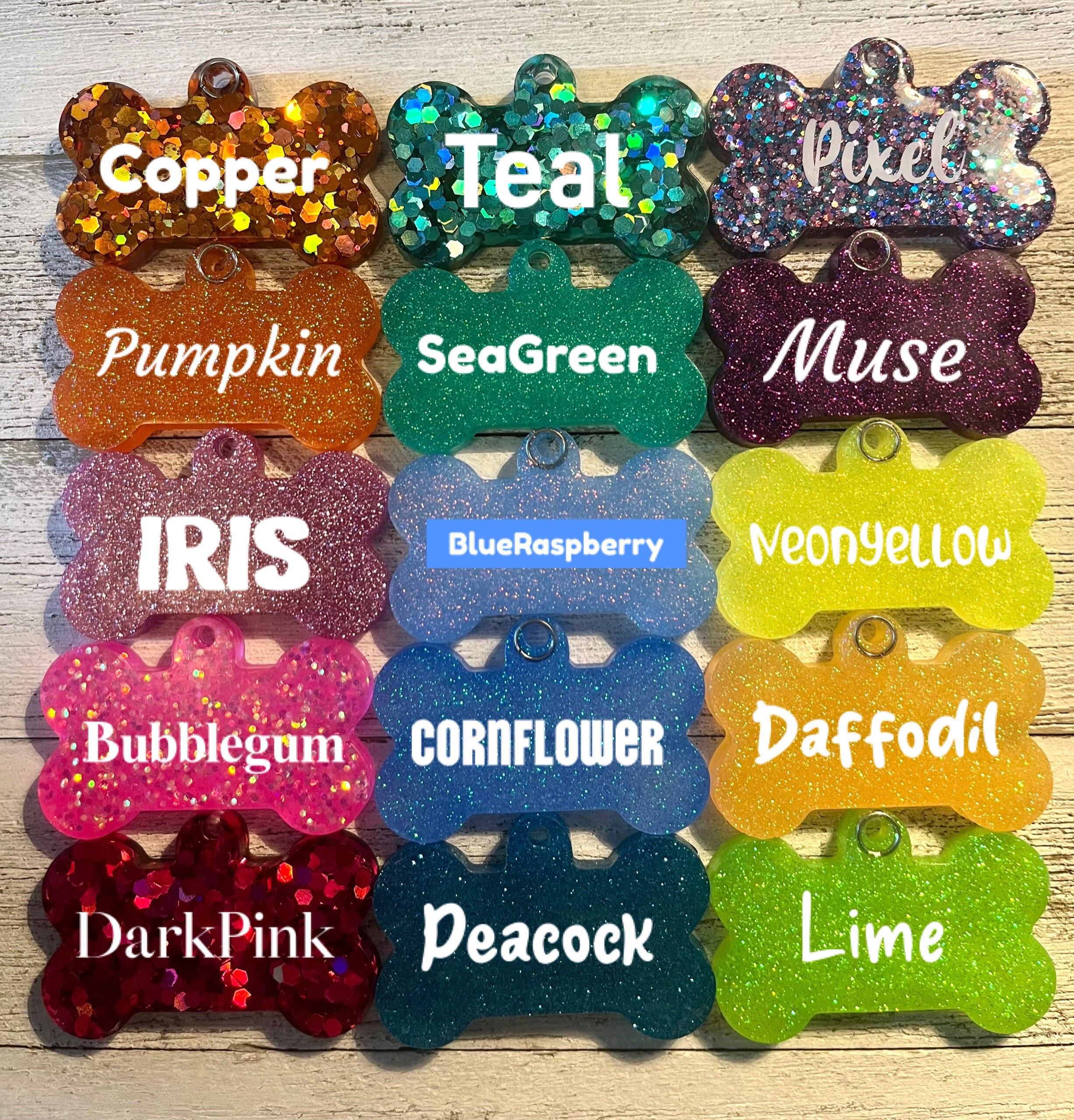 Custom Pet Tag / the Sparkly Collection/ Resin Pet Tag/ Resin Cat Tag ...