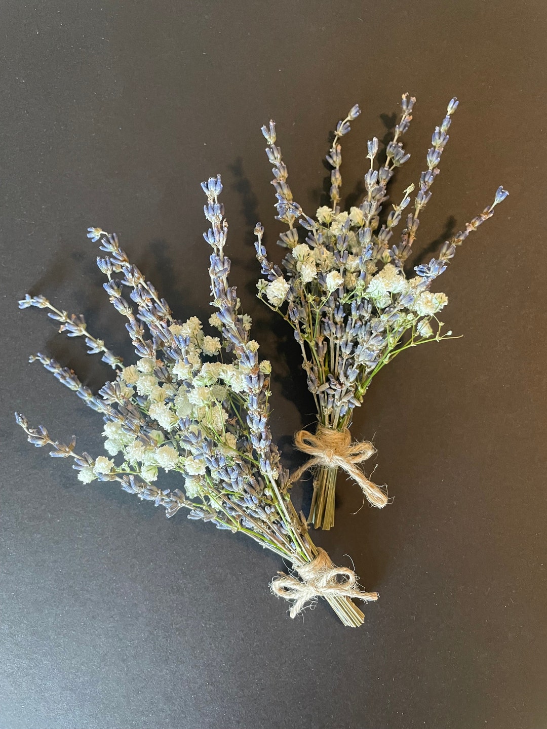 Dried Lavender & Babys Breath Mini Bouquets - Etsy