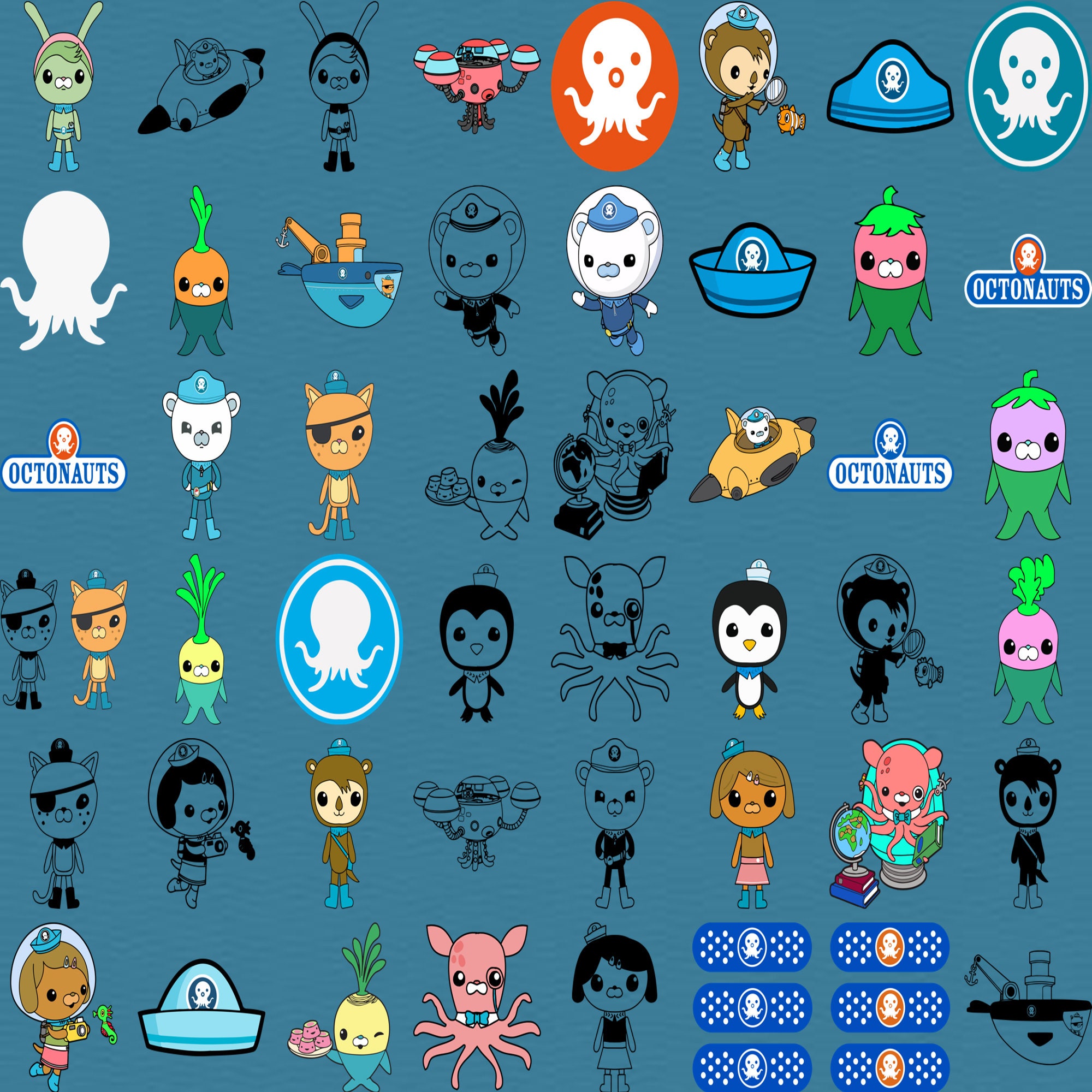 Octonauts Cartoon Svg Anime Bundle Silhouette - Etsy UK