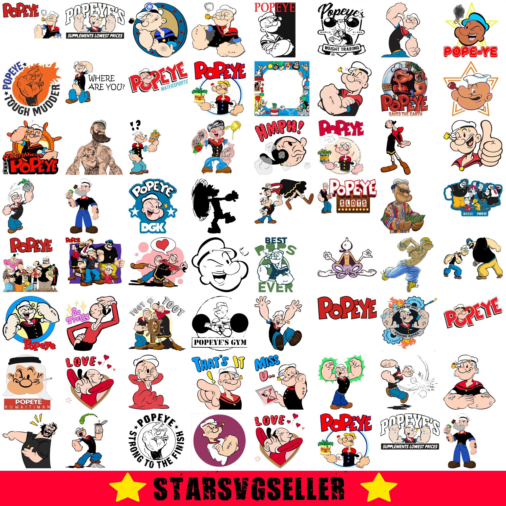 Popeye Cartoon Characters