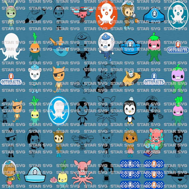 Octonauts Cartoon Svg Anime Bundle Silhouette - Etsy UK