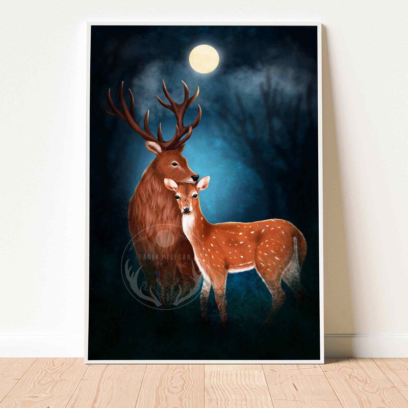 Fantasy Stag Art - Etsy