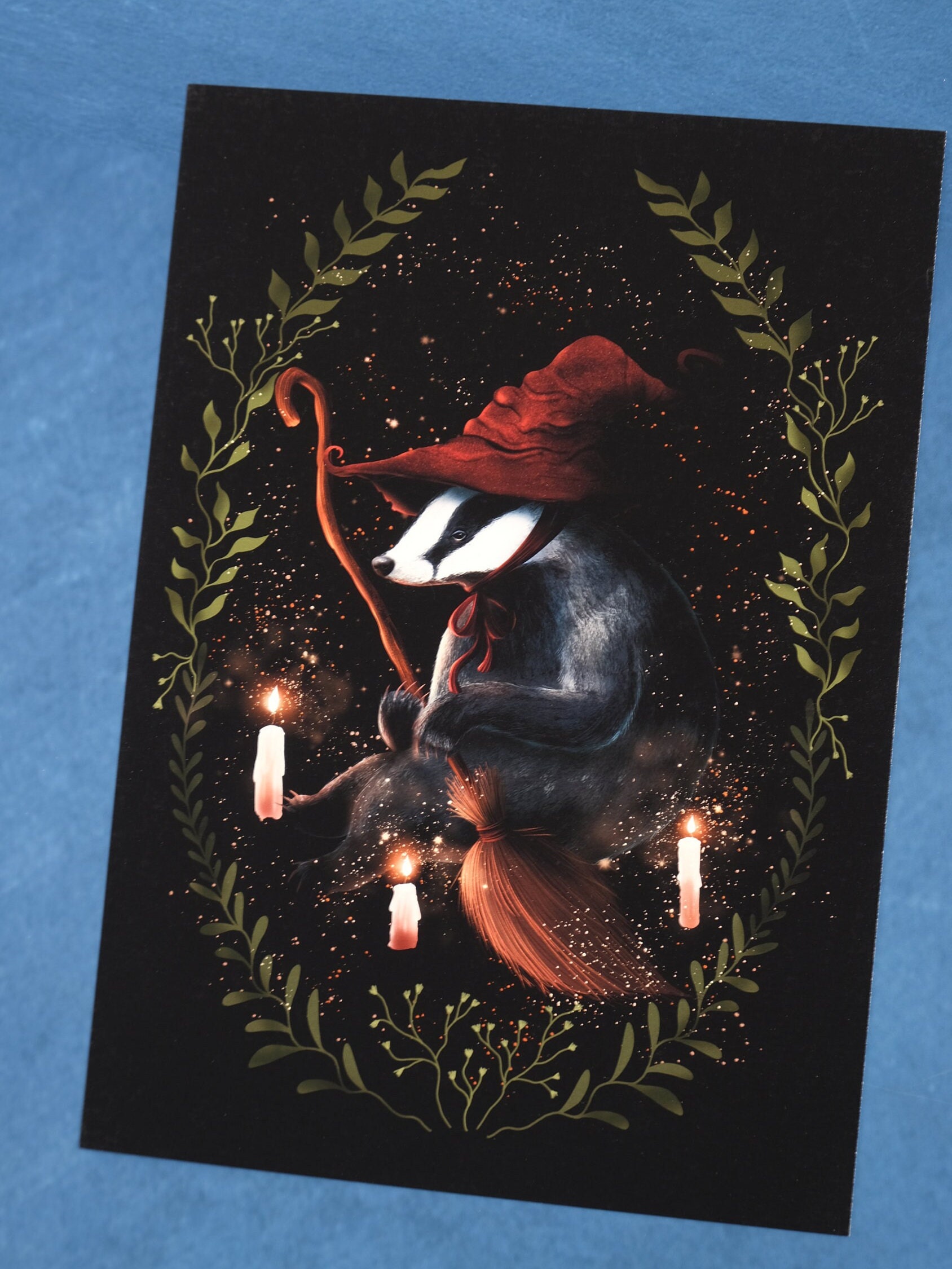 Wizard Badger Fine Art Print, Badger Wall Art, Badger Illustration ...