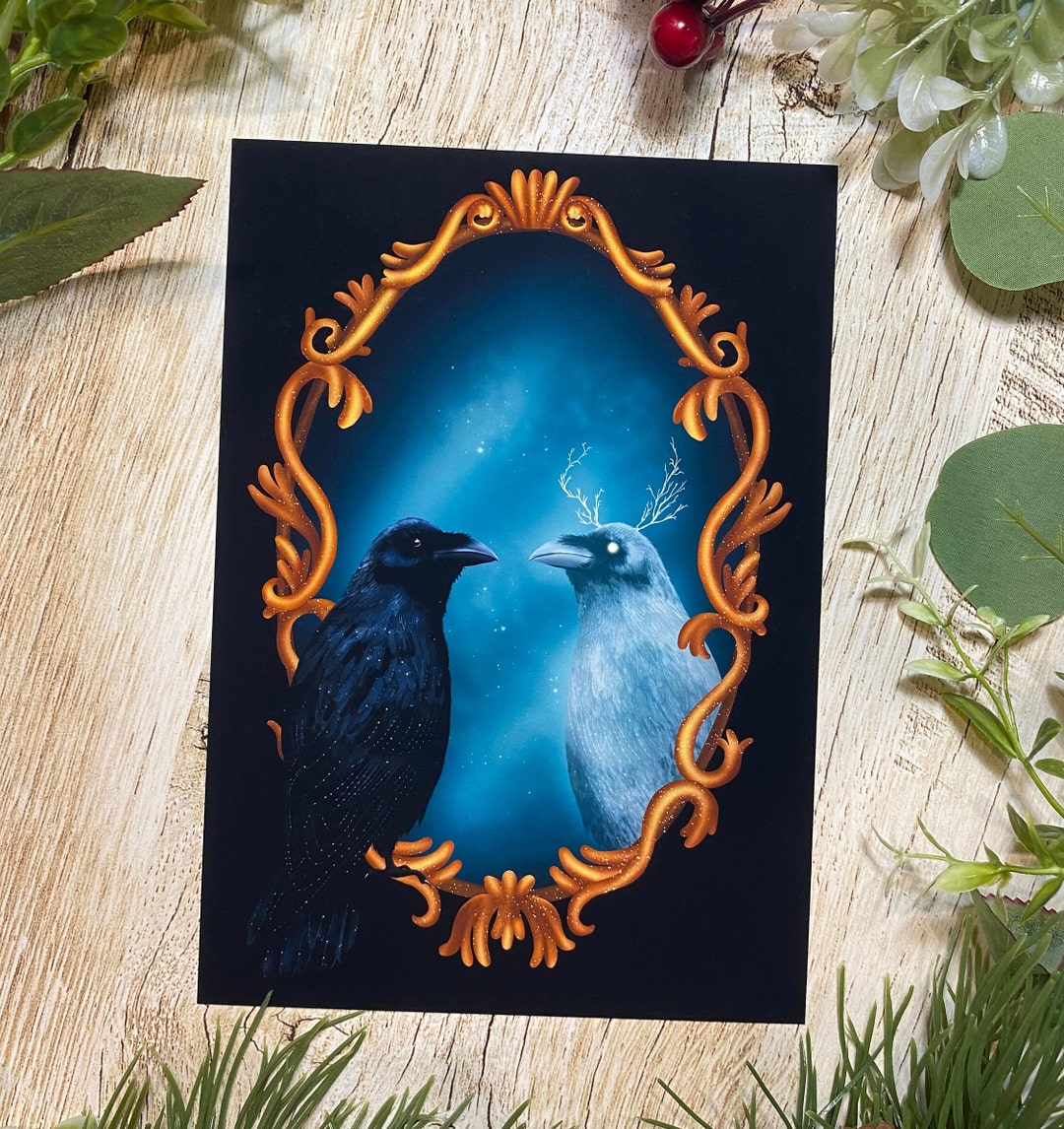 Raven Fine Art Print, Gothic Raven Art, Raven Wall Decor, Crow ...