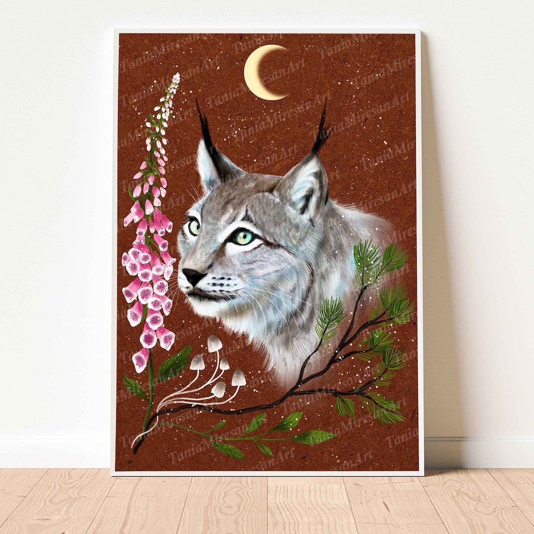 Lynx Fine Art Print, Lynx Wall Art, Lynx Illustration, Nature Lover ...
