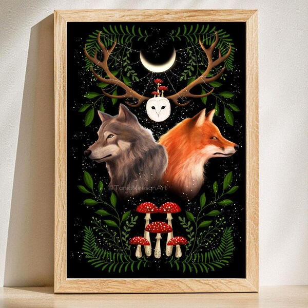 Fox and Wolf - Etsy