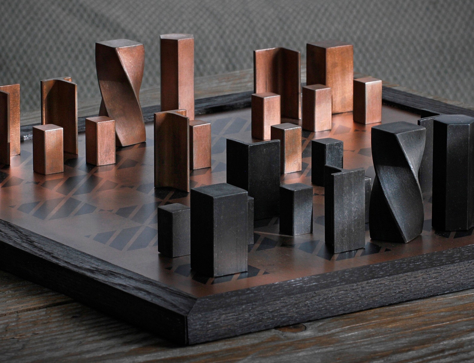 TWIST - Modern Chess Set With Minimalist and Industrial Style in Solid ...