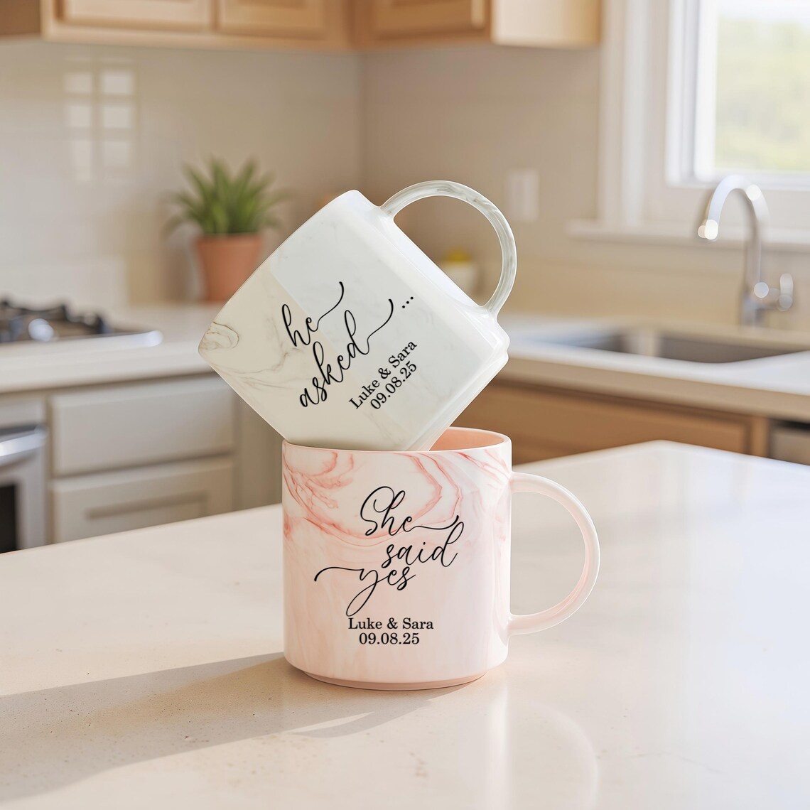 Personalised Engagement Mugs, Couple Engagement Present, Happy ...