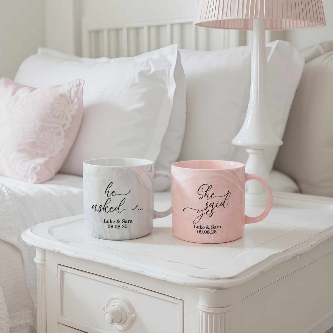 Personalised Engagement Mugs, Couple Engagement Present, Happy ...