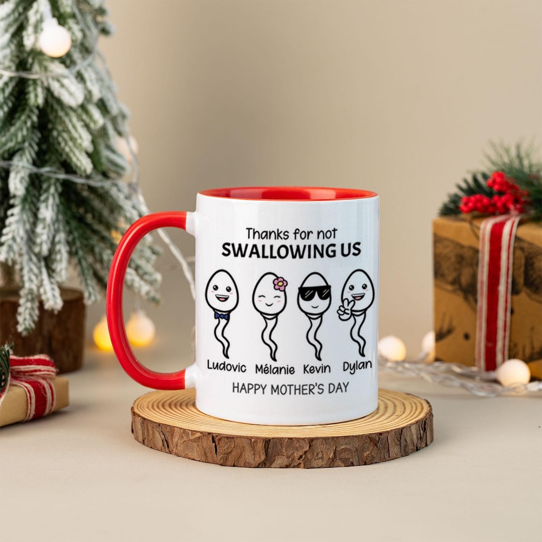 Personalised Mug for Mum, Thanks for Not Swallowing Us, Mother's Day ...
