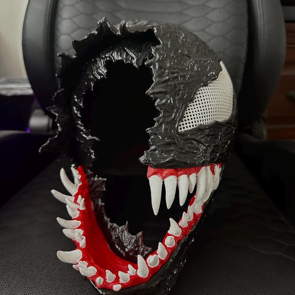 Half Spiderman Half Venom Mask - Etsy