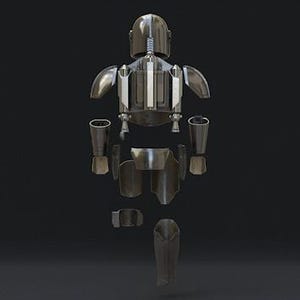 Mandalorian Din Djarin Armor Raw 3D Printed - Etsy