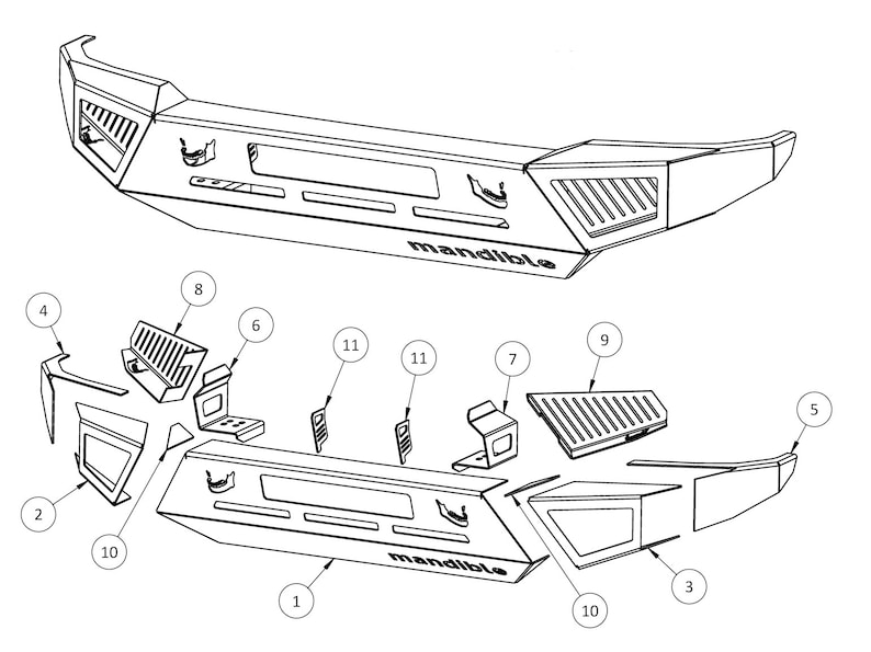 17-19 Ford F250/F350 Front Bumper - DXF/PDF Build Files ONLY - Etsy