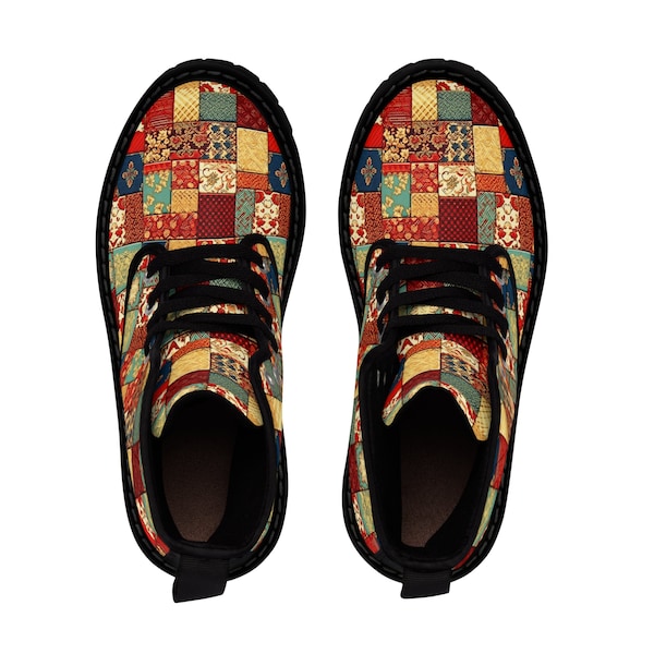 Patchwork Boots - Etsy