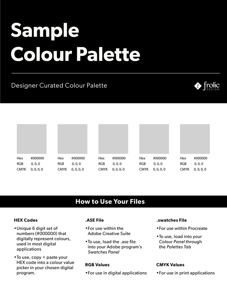 Electro Funk Color Palette: Swatch File for Adobe + Procreate (digital ...