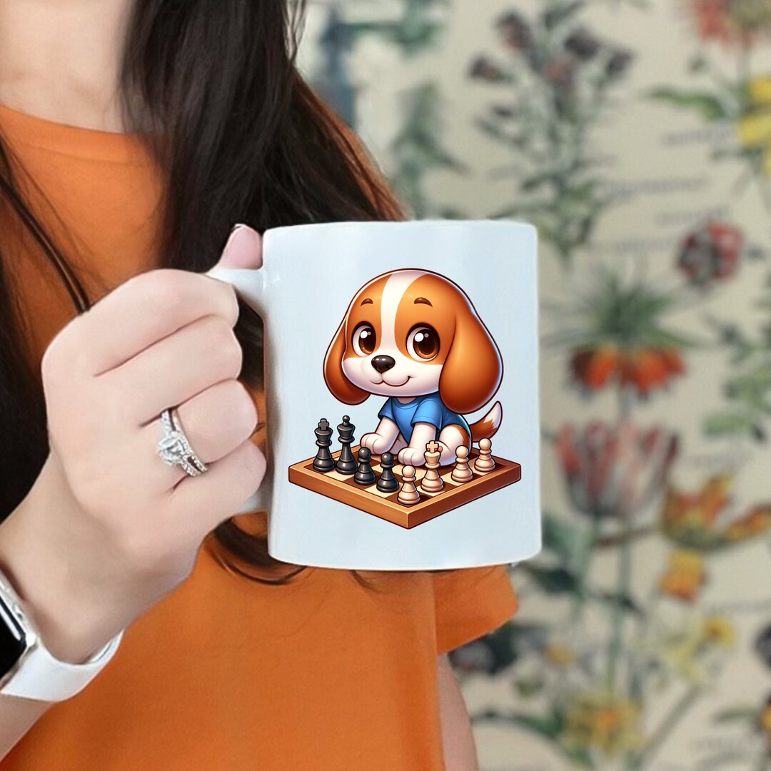 Delightful Beagle Chess Master Mug Pet Lover Best Gift for Dad Father's ...