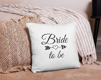 Bride Pillow, Pink Bride Pillow, Engagement Bride Pillow, Bachelorette ...