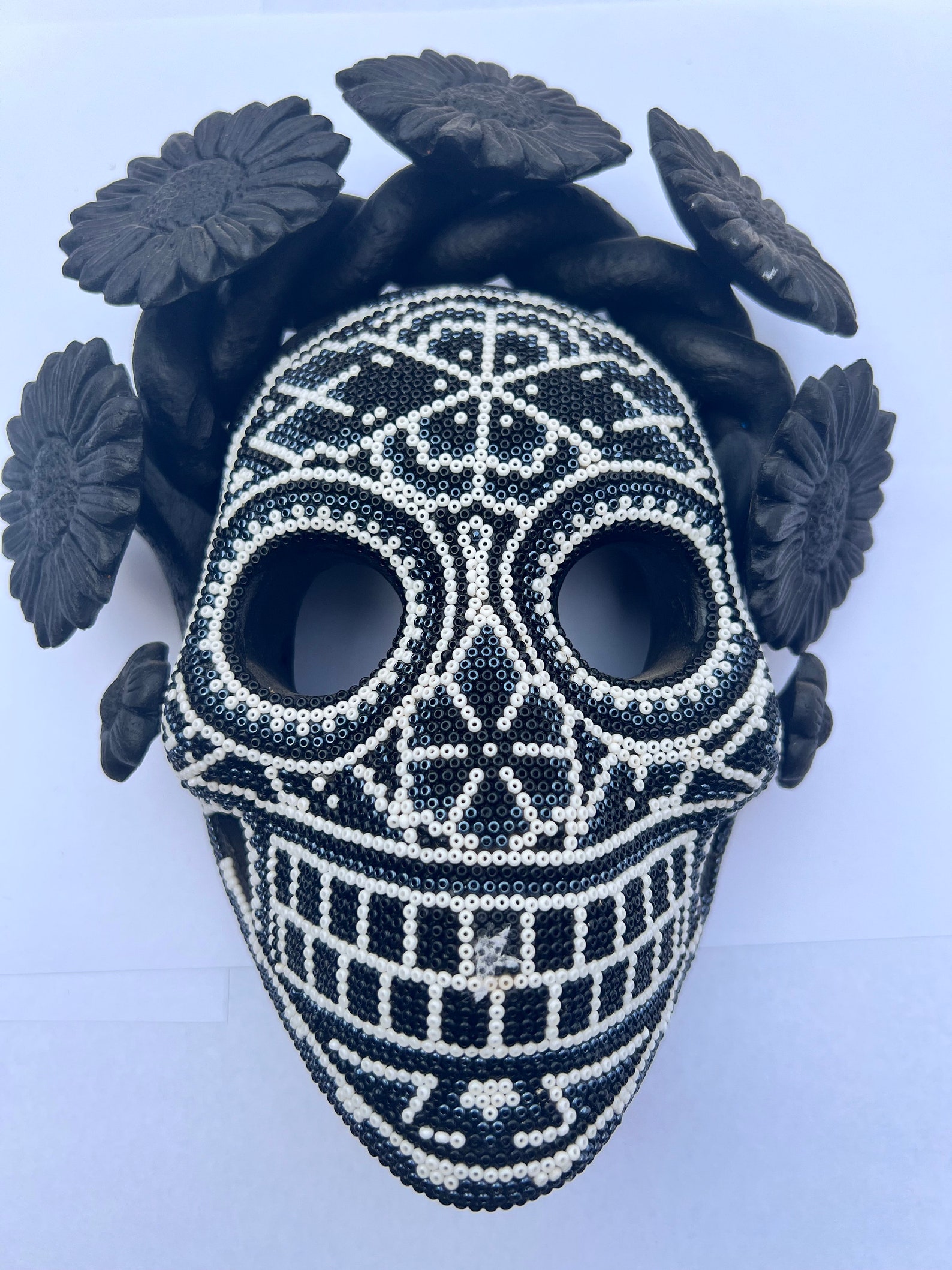 Black Calavera Black Clay Face - Etsy