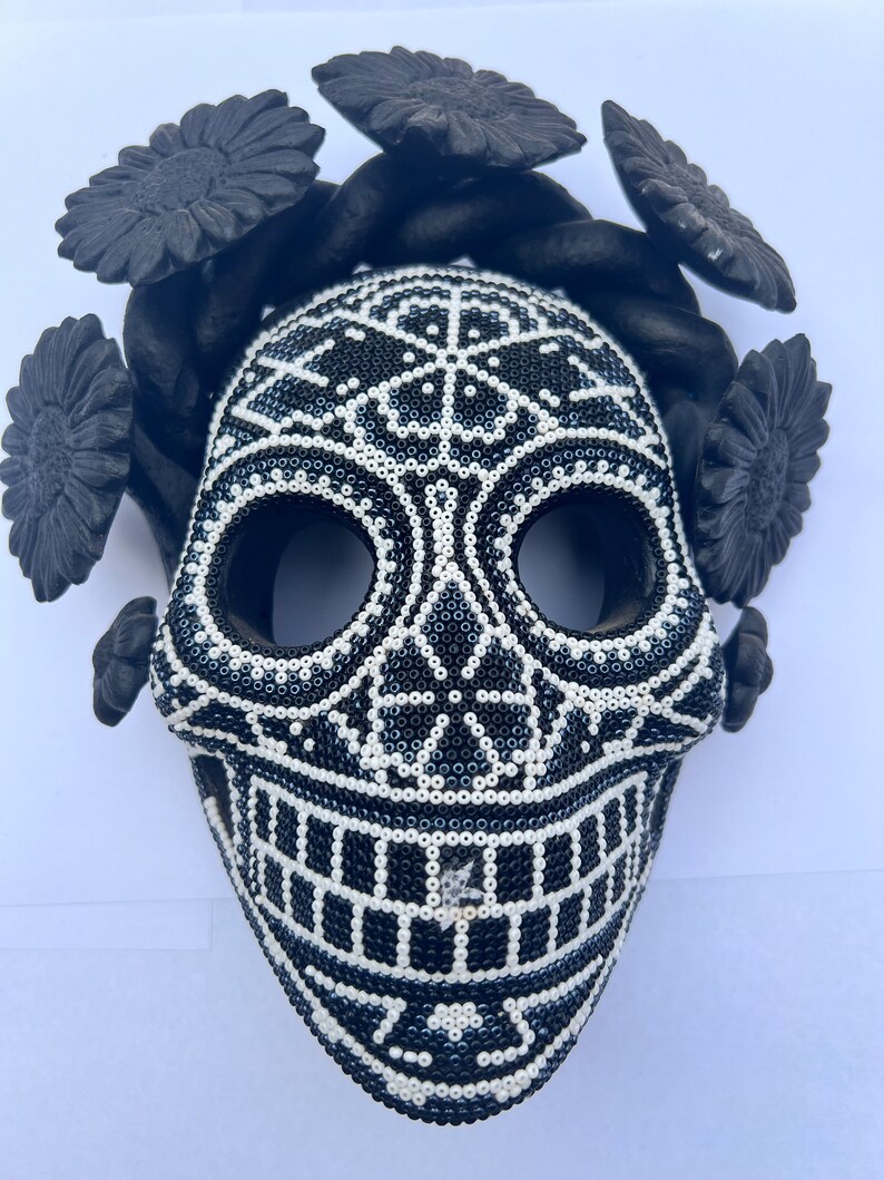Black Calavera Black Clay Face - Etsy