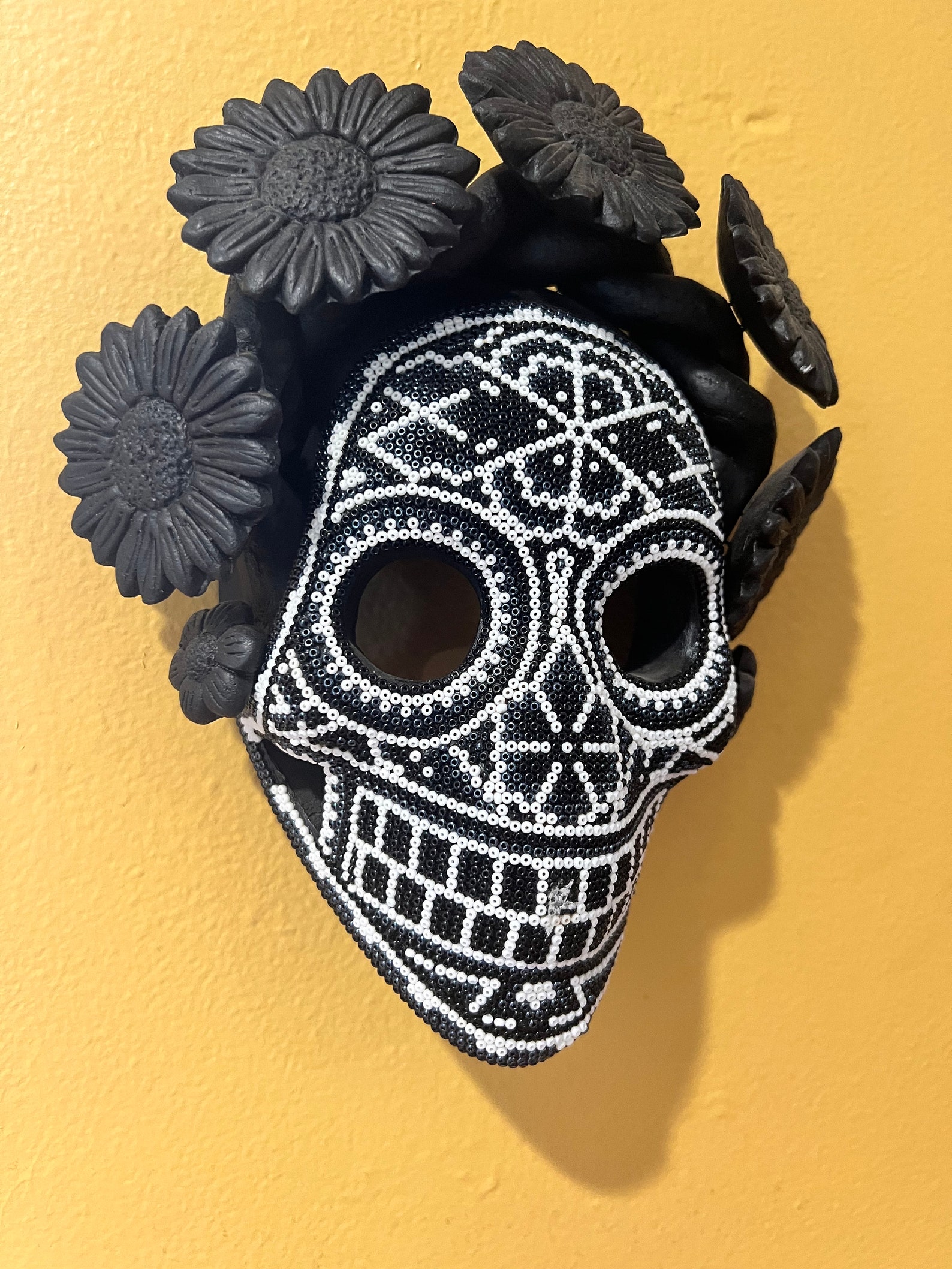 Black Calavera Black Clay Face - Etsy